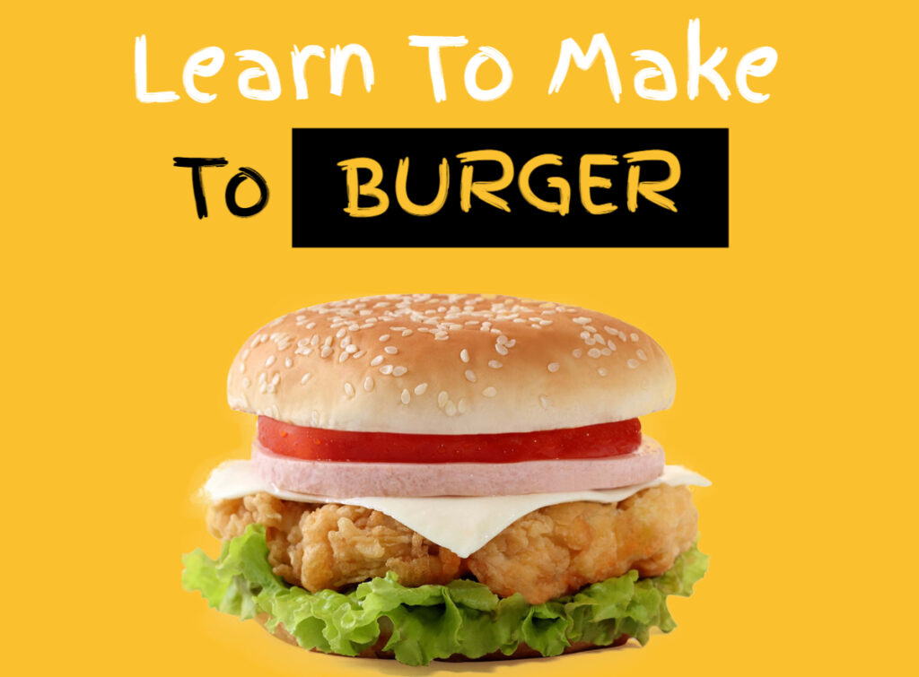 Burger Making Tutorial Graphic Design Template