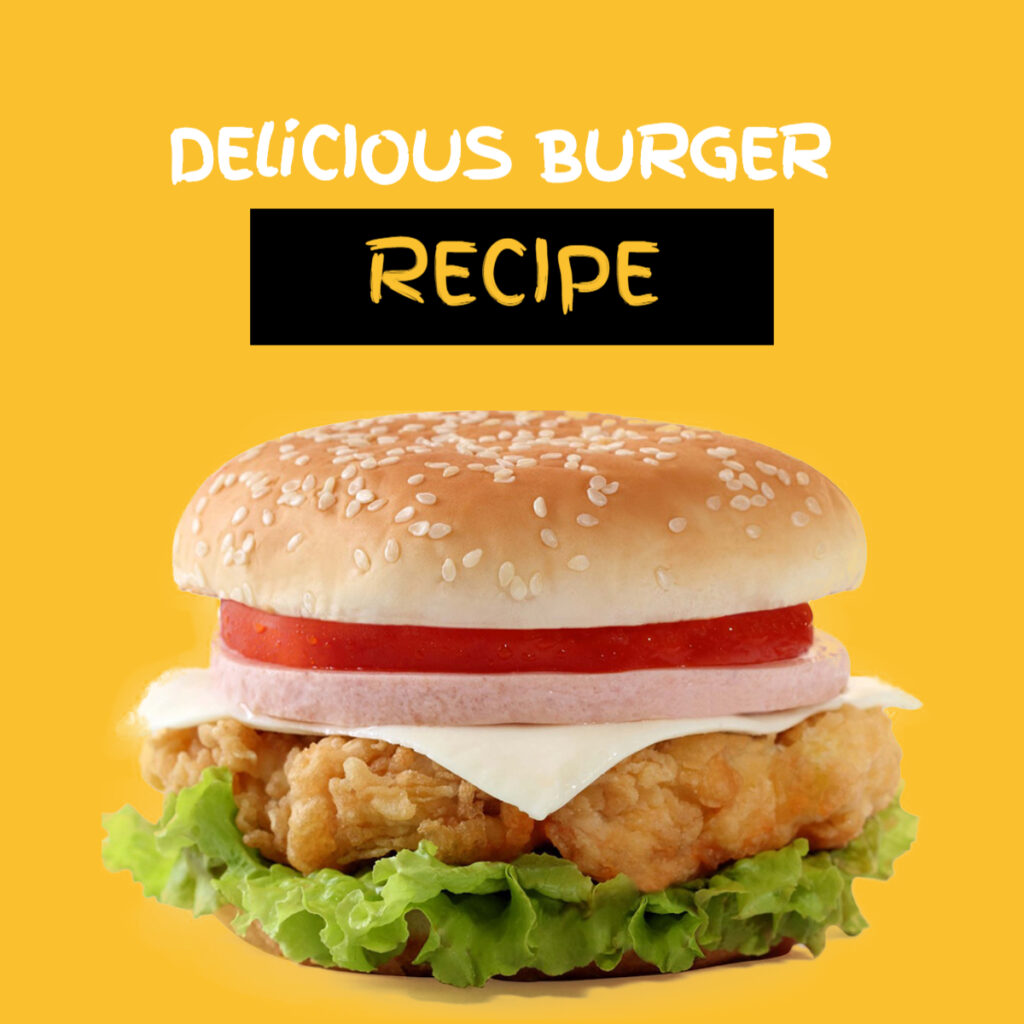 Burger Crafting Tips Graphic Design Template