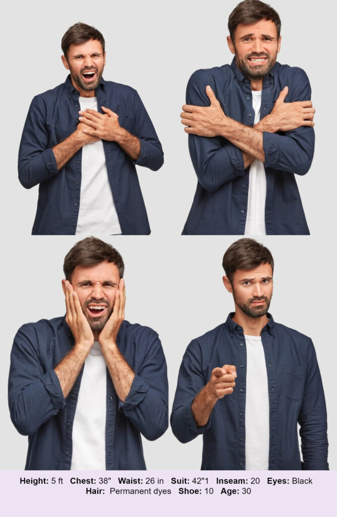 Bold and Confident: Modern Compcard Template Set for Men