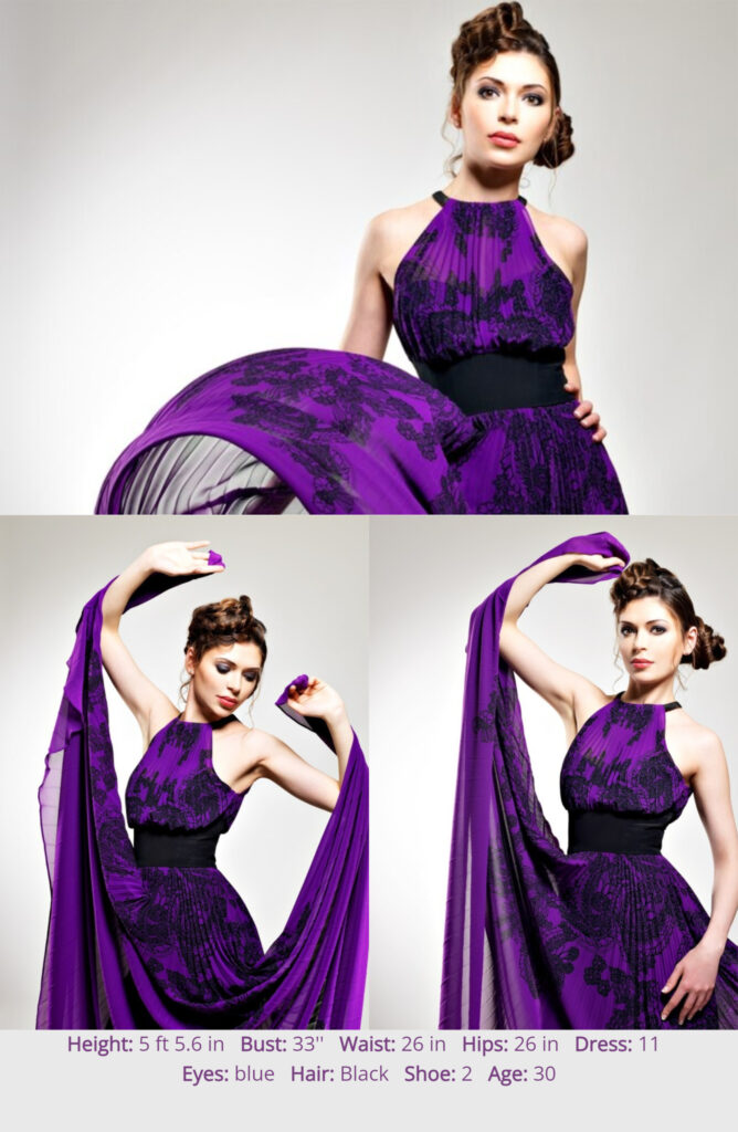 Timeless Elegance: Premium Compcard Template for Aspiring Female Models