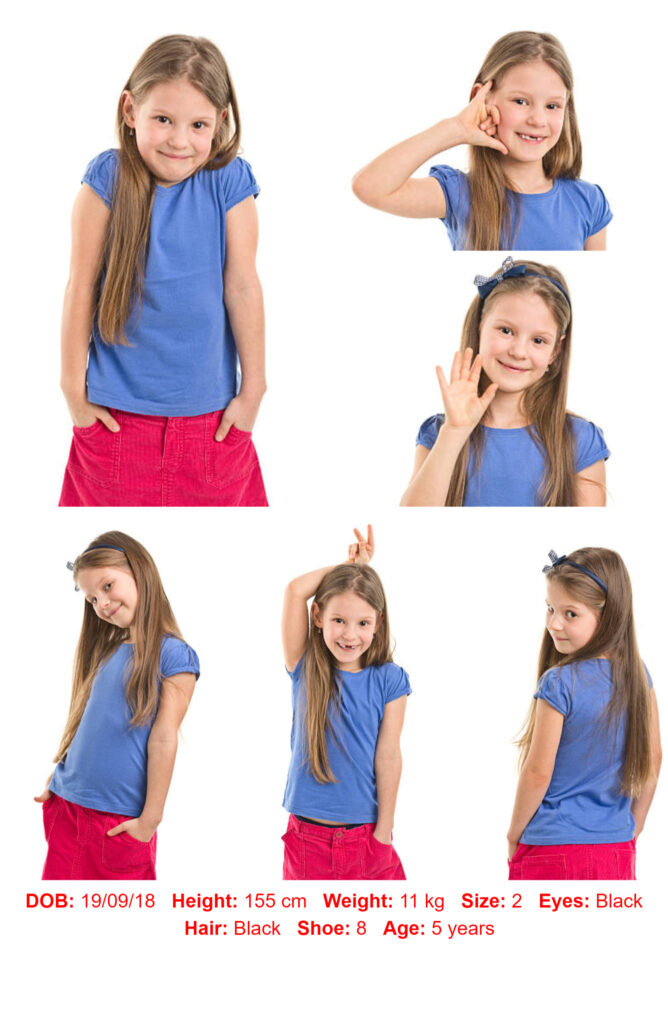 Kid Model Magic: Creative Compcard Template