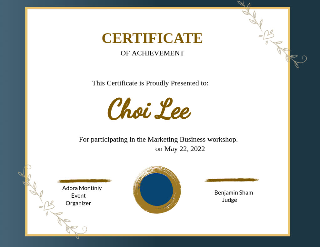 Academic Crest: Graphic Design Certificate Template | Design Excellence