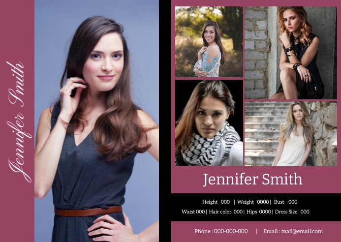 Gallery of Excellence: Exclusive Model Comp Card Examples