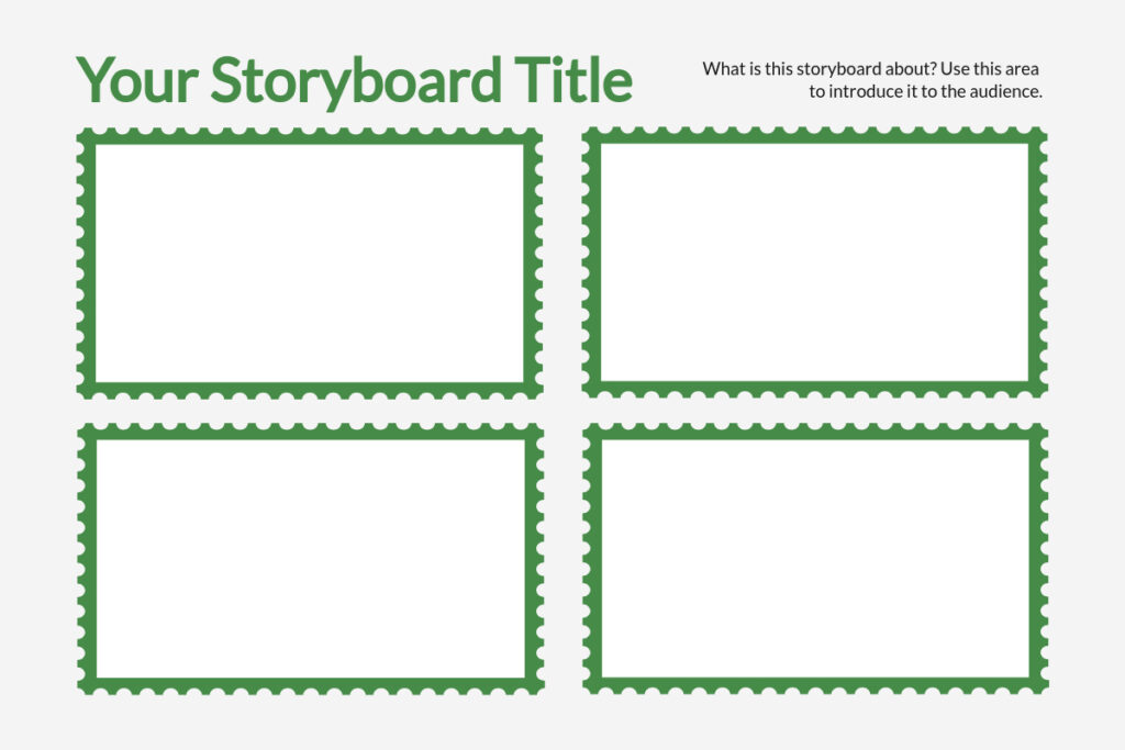6 Panel Storyboard Template for Filmmakers, Animators, and Designers